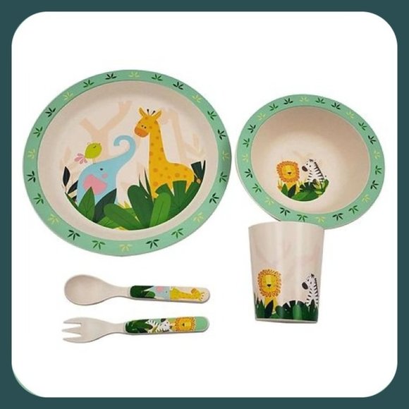 Moon & Stars | Other | Nib Moon Stars 5piece Bamboo Fiber Dinnerware ...